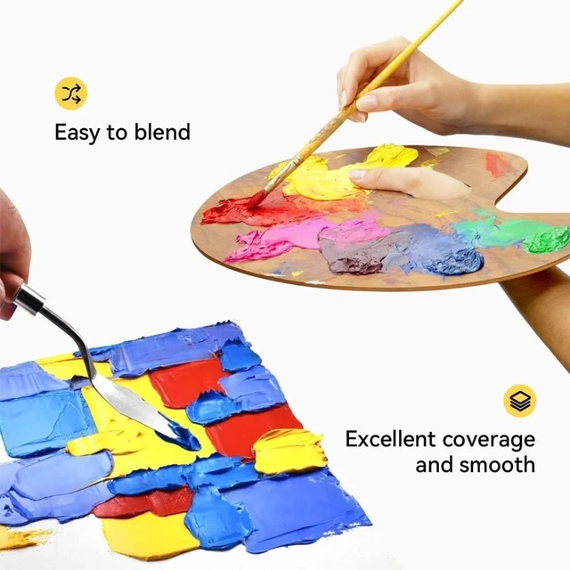 OIL PAINT SET,24 x 12ml Colors, Richly Pigmented Oil Paints for Canvas ...