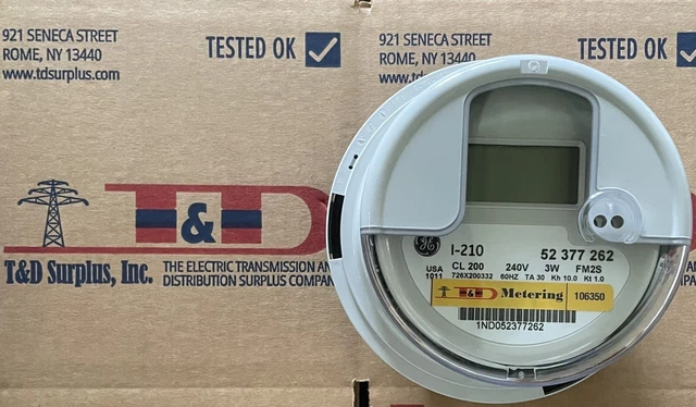 GENERAL ELECTRIC (GE) Aclara, Watthour Meter Kwh, Model I-210, 240V ...