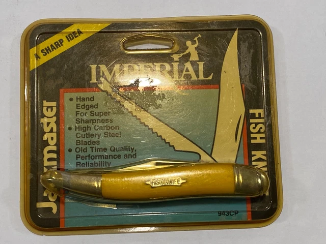 VINTAGE NOS IMPERIAL SCHRADE JACMASTER FISH KNIFE in original package ...