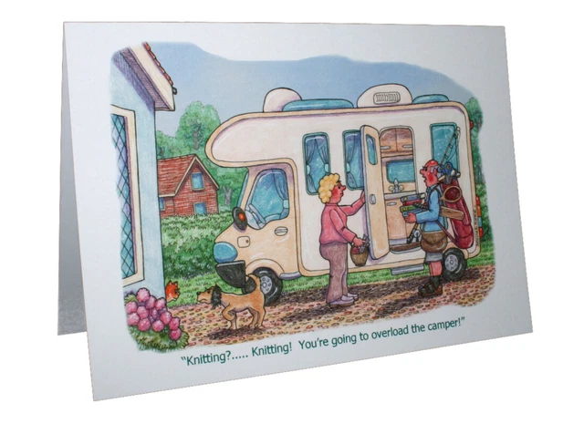 MOTORHOME CARAVANNING HUMOUR Cartoon A5 Funny Greeting Card By Armand ...