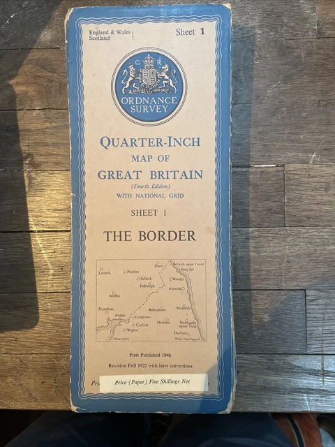 VINTAGE OS QUARTER INCH MAP OF GREAT BRITAIN - England - 1946 bundle 15 ...