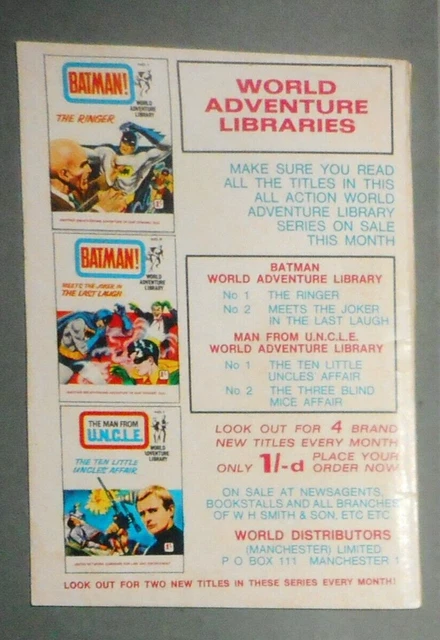 WORLD ADVENTURE LIBRARY , The Man From Uncle # 2 , The Three Blind Mice ...