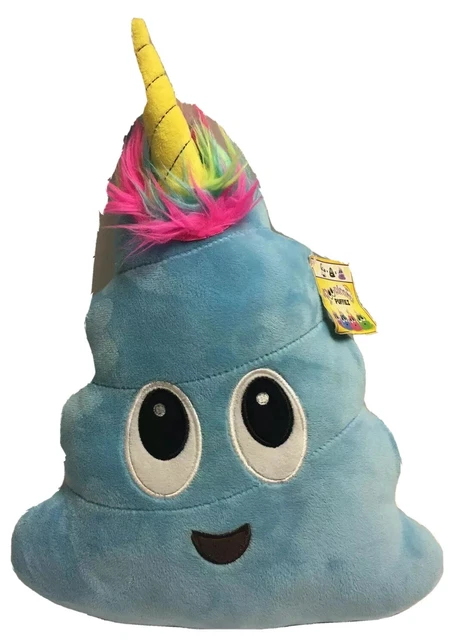 POONICORN PUFFIEZ 12” Sky Blue Plush Emoji Poop Unicorn NEW HTF Stuffed ...