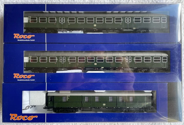 ROCO 64019 - 3-teiliges Nahverkehrswagen-Set der DB ,H0, Epoche III, OVP, NEU. EUR 189,90 ...
