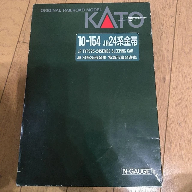 KATO N GAUGE JR 24 Series 25 Type Gold Stripe Sleeper Coach Model ...