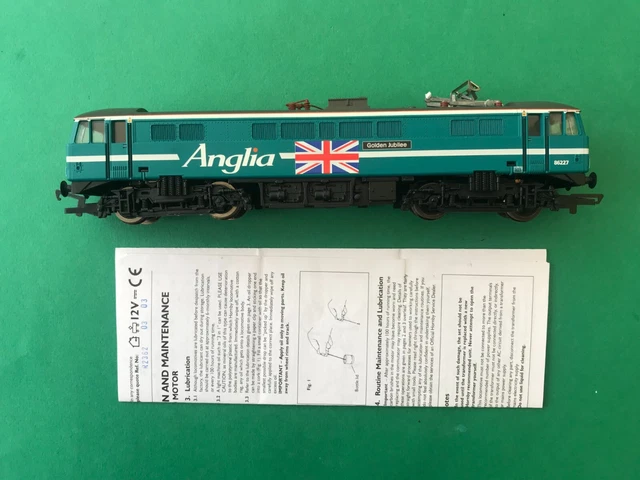 HORNBY OO GAUGE R2362 Anglia Class 86 Locomotive 86227 Golden Jubilee ...