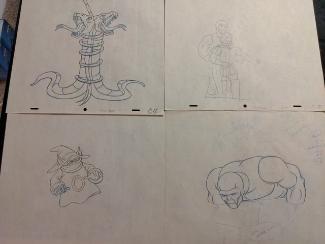 VINTAGE HE-MAN ANIMATION CELS ART FILMATION she-ra 80'S production art ...