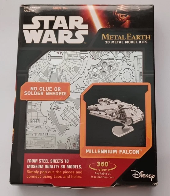 MILLENNIUM FALCON: METAL Earth 3D Laser Cut Star Wars Miniature Model ...
