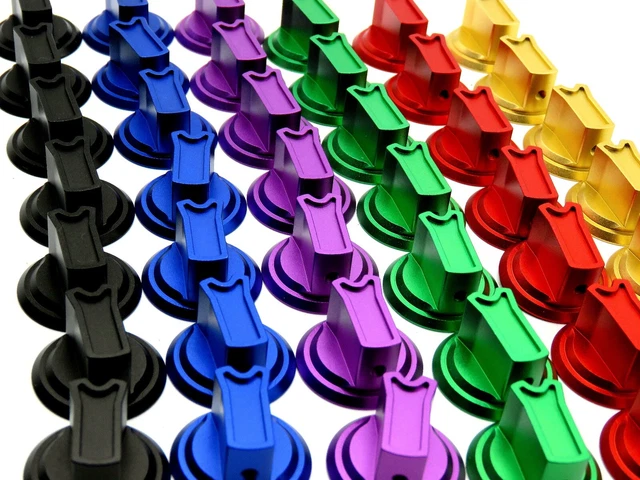 CNC MACHINED, ANODIZED aluminum rotary encoder knob SIM RACING DIY £8. ...