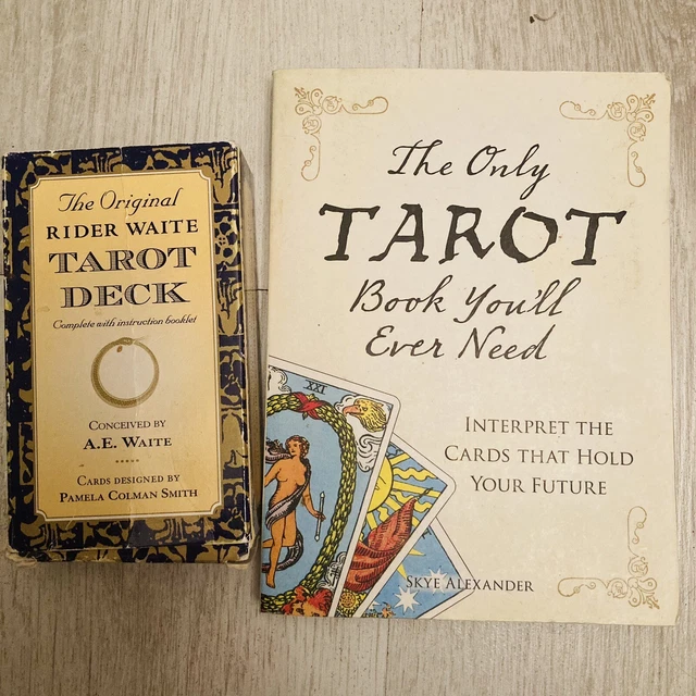 COMPLETE ORIGINAL RIDER Waite Tarot Deck Cards + Tarot Book By Skye ...