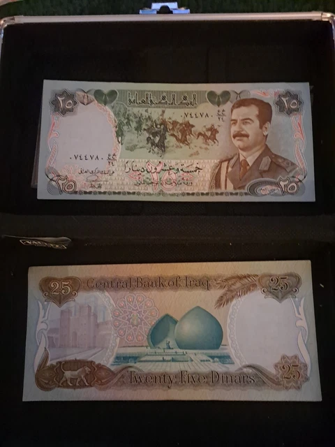 SADDAM HUSSEIN IRAQI Currency - 25 Dinars Note - Uncirculated $16.00 ...