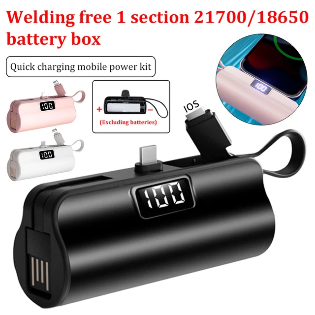DIY POWER BANK Case Portable Digital 1*18650/21700 Battery Charger ...