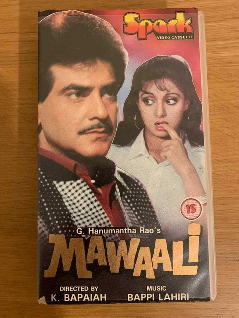 MAWAALI 1983 VHS Cassette Indian Hindi Bollywood Sridevi Jaya Pradha ...