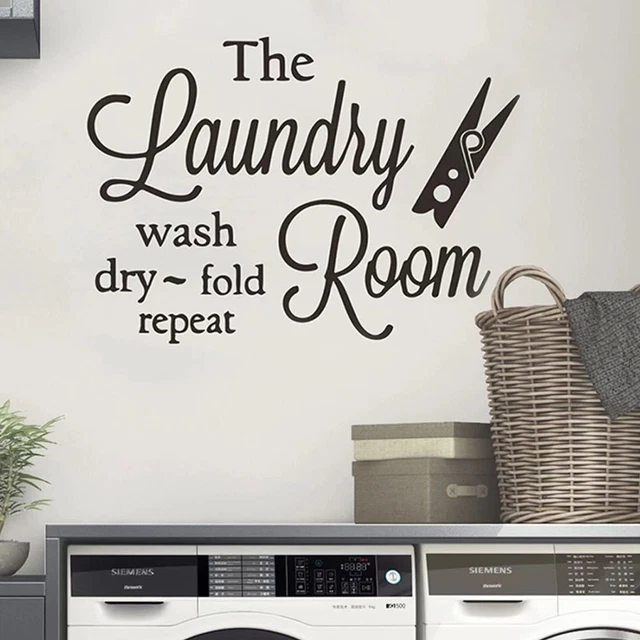 PVC LAUNDRY ROOM Removable Art Quotes Words Wall Stickers Laundry EUR 5 ...