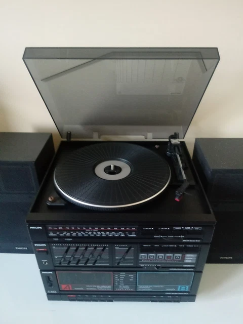 PHILIPS F1662 VINTAGE Retro 1980s HiFi System Record Player Radio ...