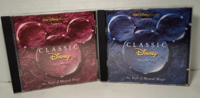WALT DISNEY PRESENTS Classic Disney Music Volumes I & II CDS 1995 Buena ...