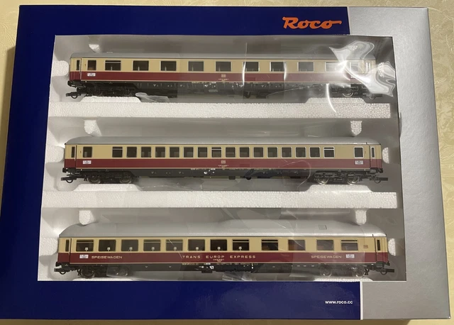 ROCO 74135 3-TLG. Set 1: Reisezugwagen Rheingold, DB - Spur H0 Epoche IV - DC EUR 76,00 ...