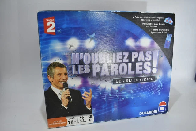 N'OUBLIEZ PAS LES Paroles ! Edition Dujardin Officiel jeu de société ...
