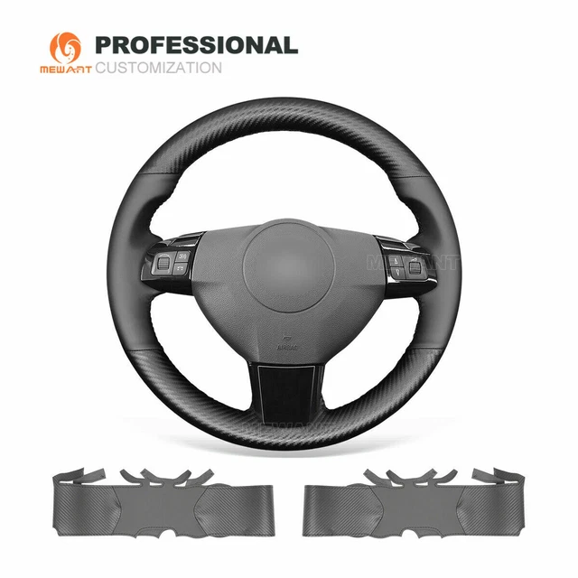 CUSTOM REAL LEATHER Carbon Fiber Steering Wheel Cover for Holden Astra ...