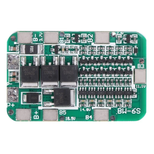 4X(6S 15A 24V PCB BMS Board for 6 18650 Li-Ion Lithium Battery Cell5231 ...