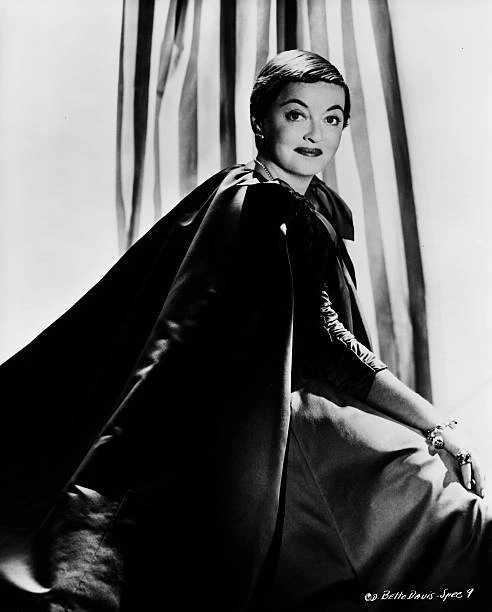 BETTE DAVIS WEARING a long cape for Columbia Pictures 1956 Old Movie ...