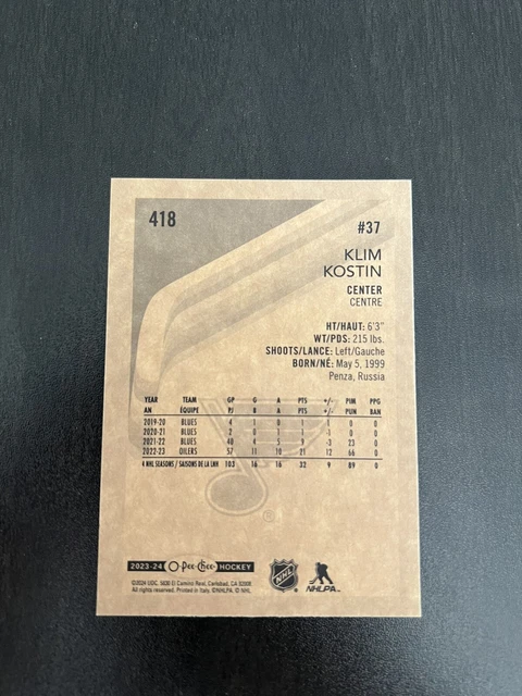 KLIM KOSTIN ST. Louis Blues 2023-24 O-Pee-Chee Retro #418 $3.50 ...