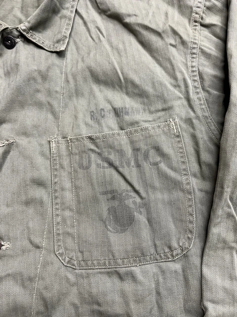 AUTHENTIC WW2 USMC HBT Chore Jacket £329.84 - PicClick UK