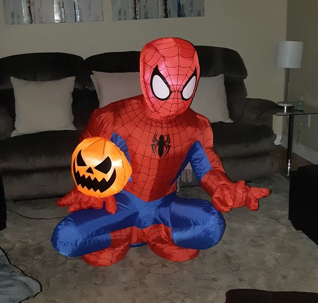 SPIDER-MAN AIRBLOWN INFLATABLE Halloween Pumpkin Marvel Gemmy Blow Up ...