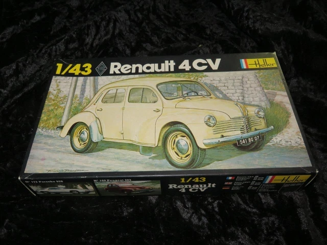 HELLER 1/43 MODEL Car Kit 174 RENAULT 4CV Unmade in Box 1970s Excellent ...