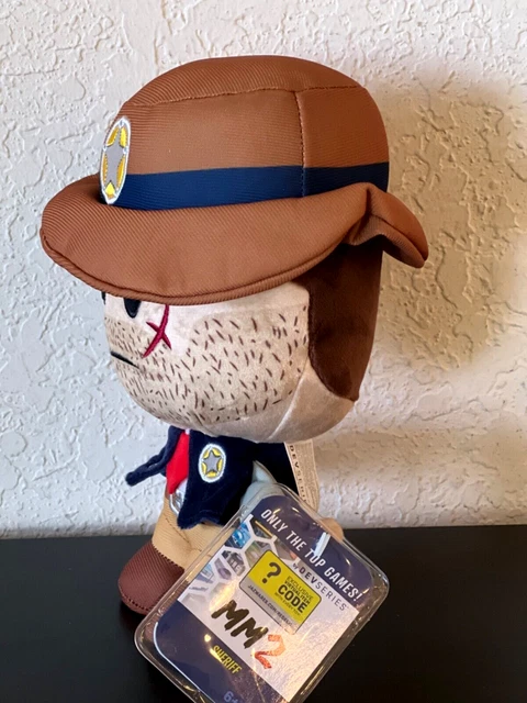 ROBLOX DEVSERIES MM2 SHERIFF Collector Plush 8" Polyester Virtual Code ...