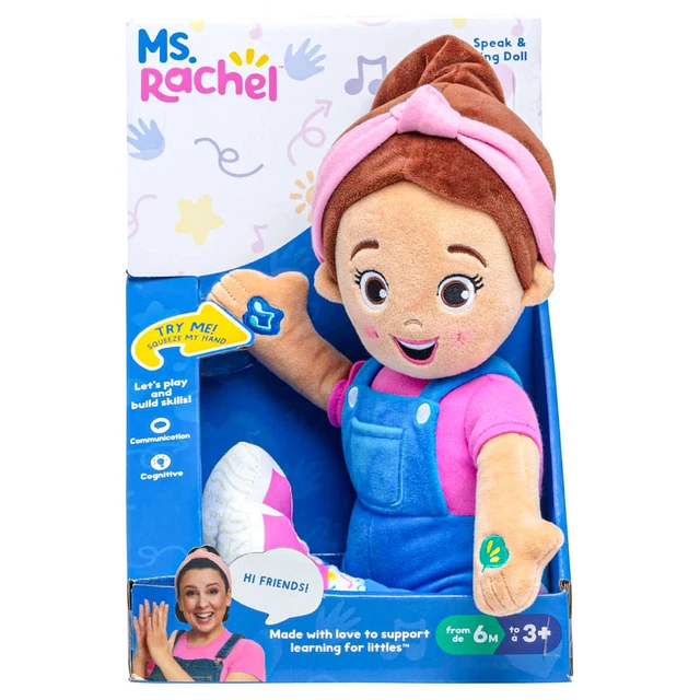 MS RACHEL SPEAK & Sing Doll Try Me! Squeeze My Hand Soft Plush Toy Kids ...