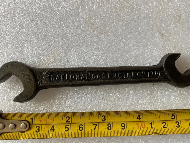 NATIONAL GAS ENGINE Spanner Wrench Very Rare Stationary Engine Vintage ...