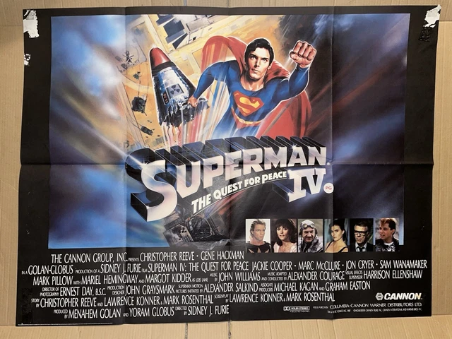 SUPERMAN IV (1987) Original UK Cinema Film Quad Poster - Rare ...