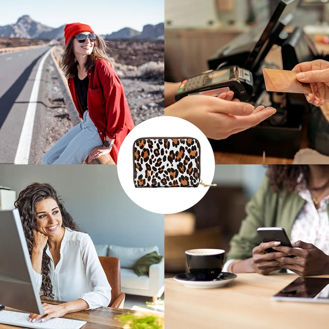 COINS ULTRA SLIM Key Women Men Credit Card Holder Animal Print Cash ...