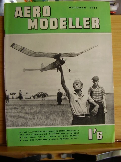 AEROMODELLER MODEL AIRCRAFT MAG 1951 OCTOBER JUNIOR MISS WORLD RECORDS ...