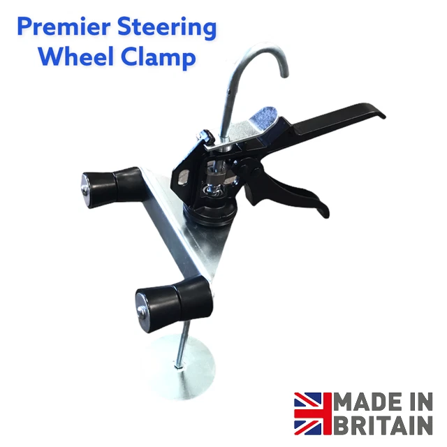 PREMIER STEERING WHEEL Clamp. Wheel alignment tracking. Made in Britain ...