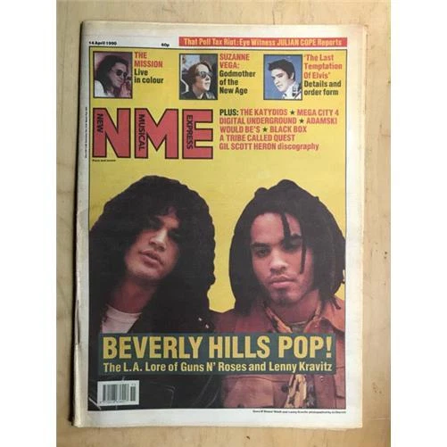LENNY KRAVITZ/GUNS N Roses Nme Magazine April 14 1990 - Lenny Kravitz ...