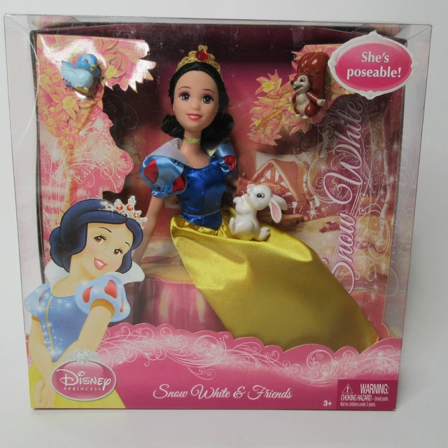 DISNEY PRINCESS SNOW White and Friends Poseable Doll Mattel 2009 New ...
