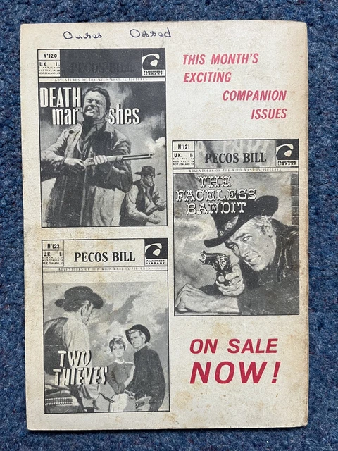 PECOS BILL WILD West Picture Library Comic No. 119 The Phantom Stage £5 ...