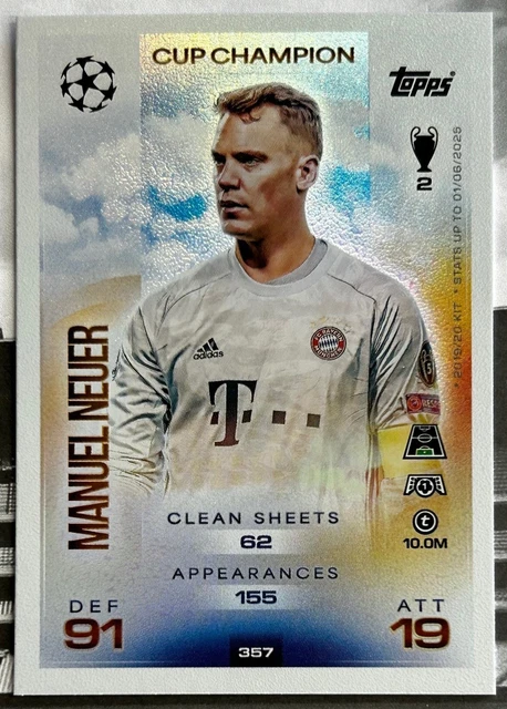 2025-26 TOPPS UCC Match Attax - MANUEL NEUER (BAYERN MUNICH) Cup ...