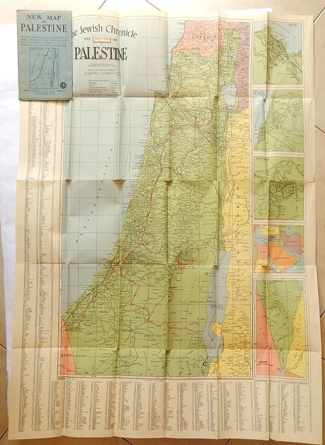 MAP OF NEW Palestine According Un Partition Plan Nov 29, 1947 Judaica ...