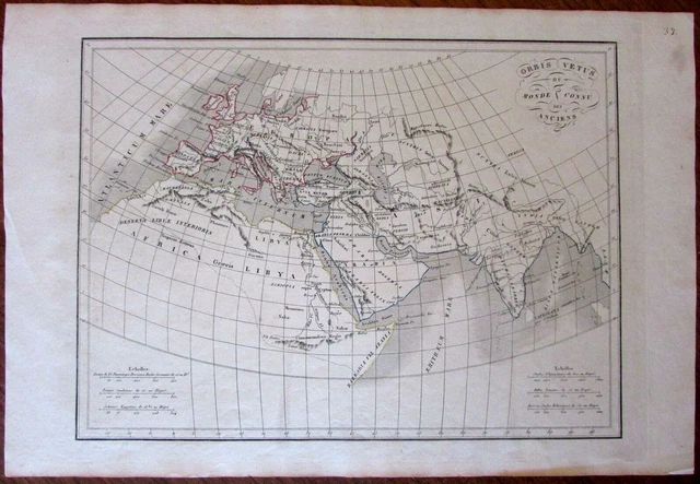 ANCIENT WORLD ORBIS Vetus Arabia Europe India Africa Mts of Moon 1830 ...