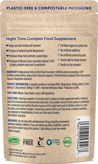 TOGETHER HEALTH NIGHT Time Magnesium Complex 60 cap £17.41 - PicClick UK