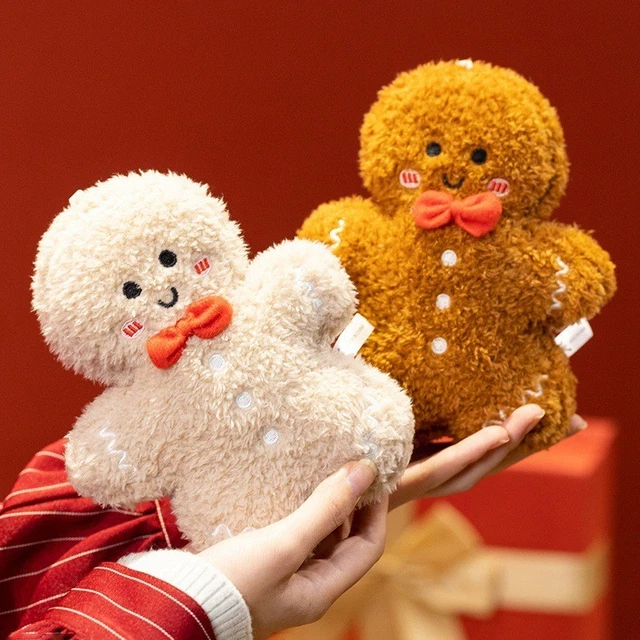 CHRISTMAS GINGERBREAD MAN Plush Toy With Soft Fabric For Holiday Decor ...