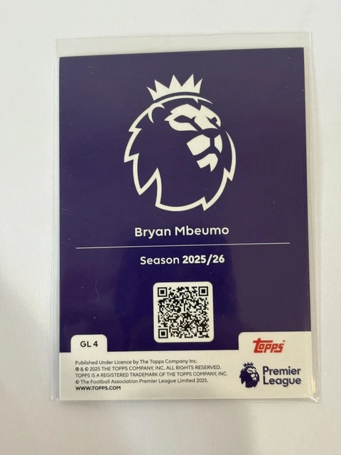 BRYAN MBEUMO GOLD Lion Topps Premier League 2026 Brentford # GL 4 now ...