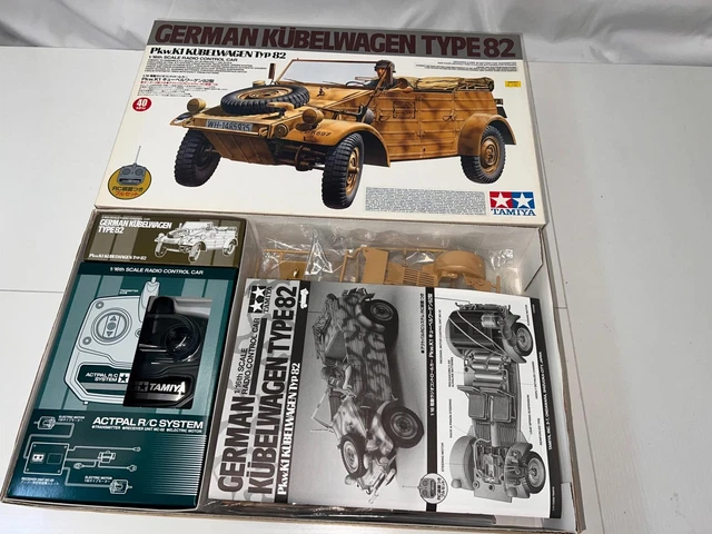 TAMIYA 1/16 GERMAN Kubelwagen Type 82 Remote Control Model Kit Boxed ...