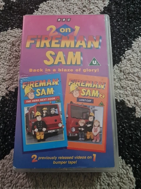FIREMAN SAM 2 On 1 - Bbc Vhs Video - Back In A Blaze Of Glory ...