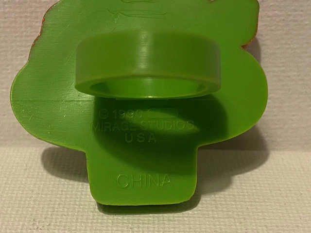 VINTAGE TMNT MICHELANGELO Cereal Prize Plastic Ring 1990 Mirage Studios ...