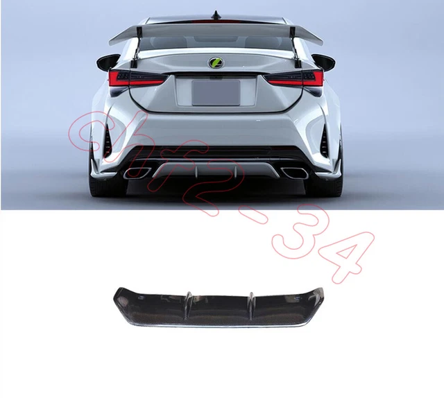 DRY CARBON REAR Diffuser Bumper Lip Spoiler Fit For Lexus RC300 RC350 ...