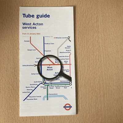 LONDON. UNDERGROUND TUBE Map. (. West. Acton. 2002. ) £2.40 - PicClick UK